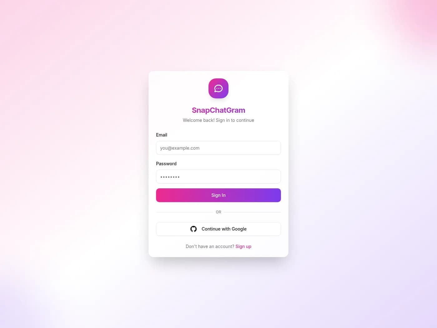 SnapChatGram Messenger