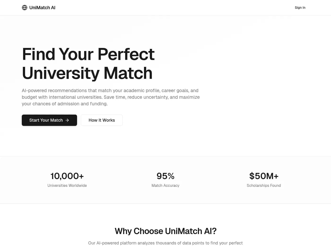 UniMatch AI Advisor