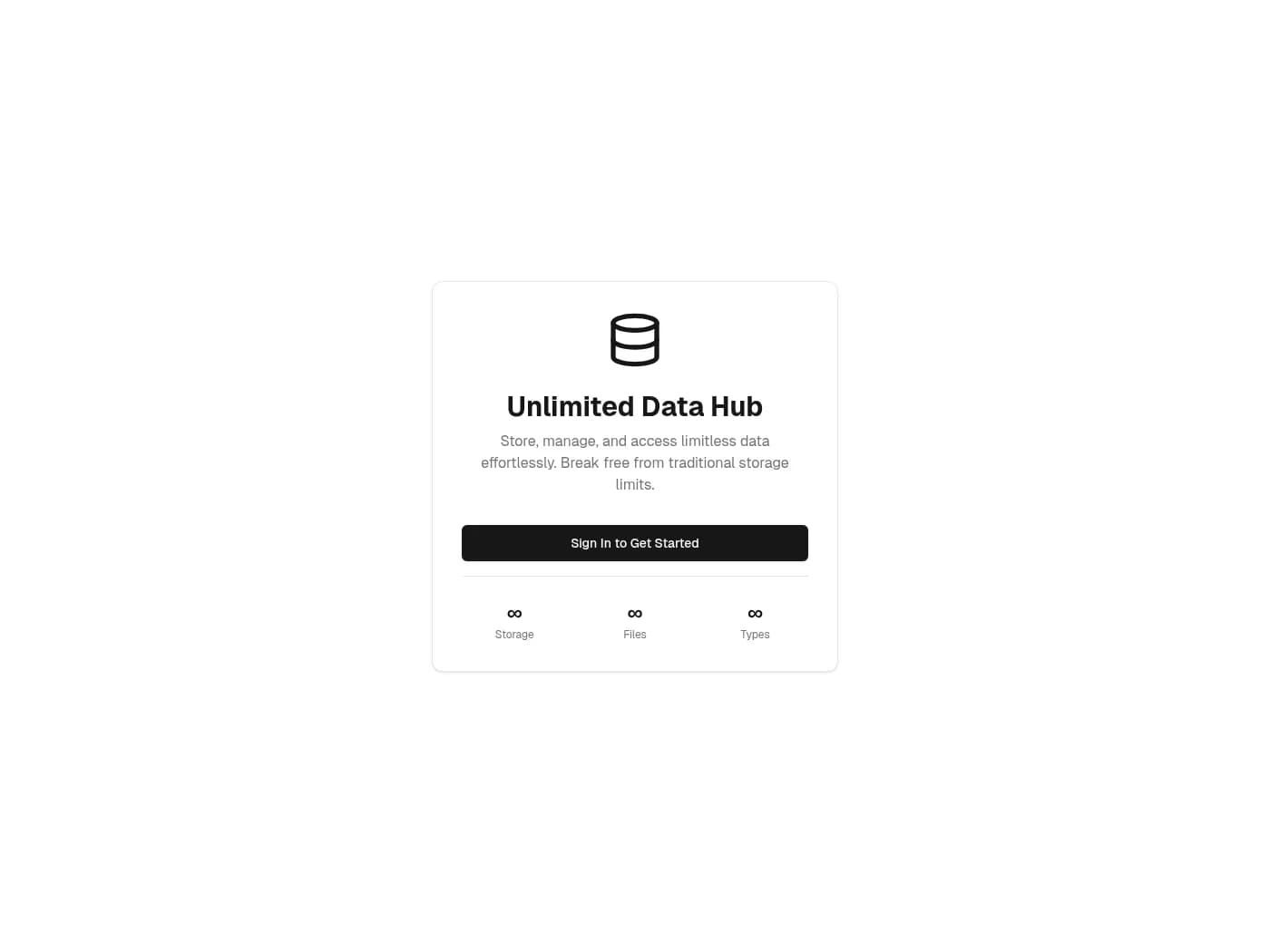 Unlimited Data Hub