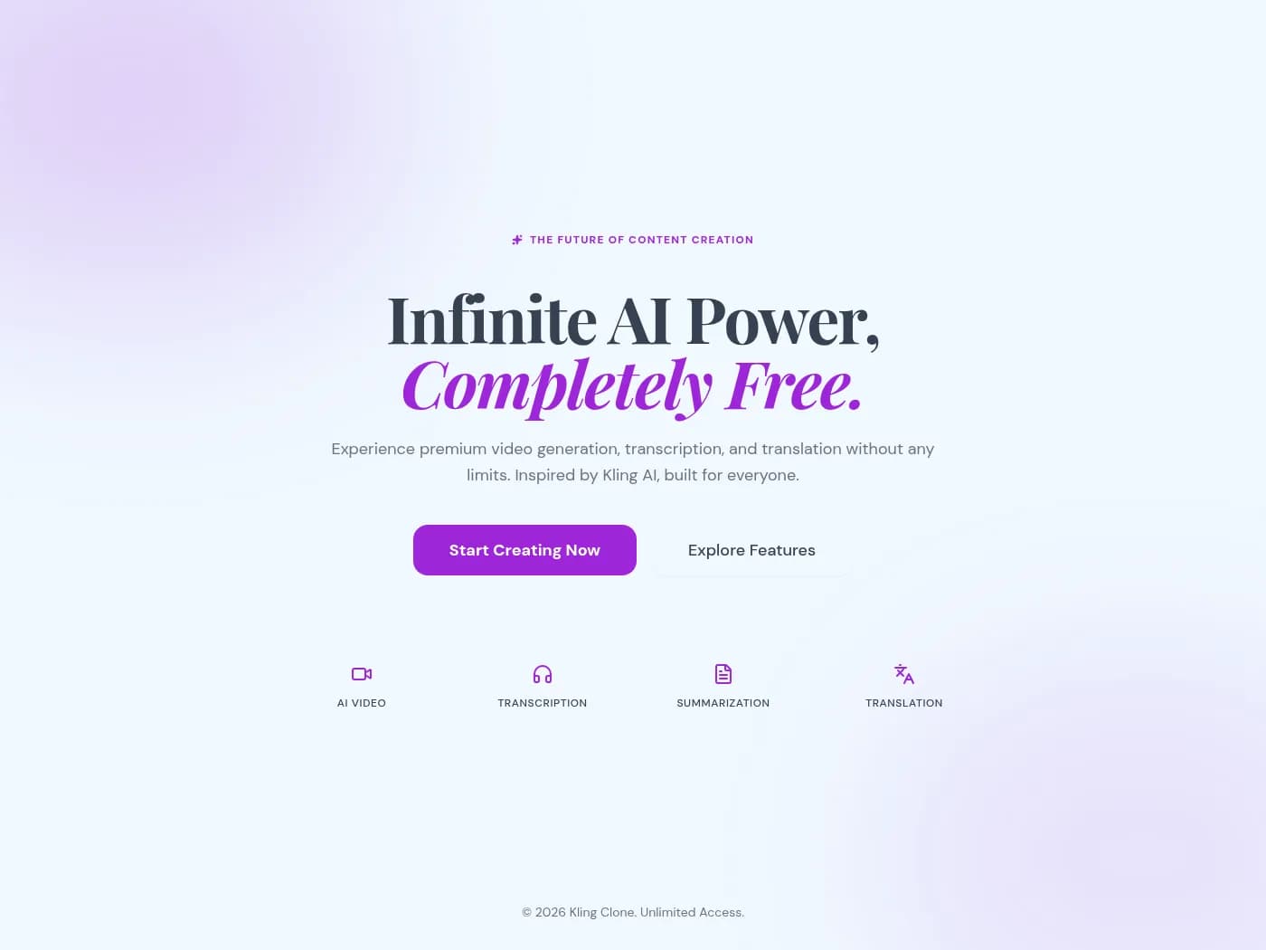 Unlimited Kling Clone
