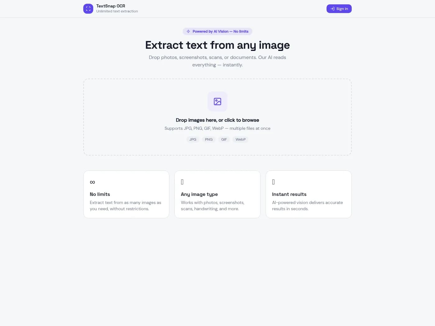 Unlimited Photo Text Extractor
