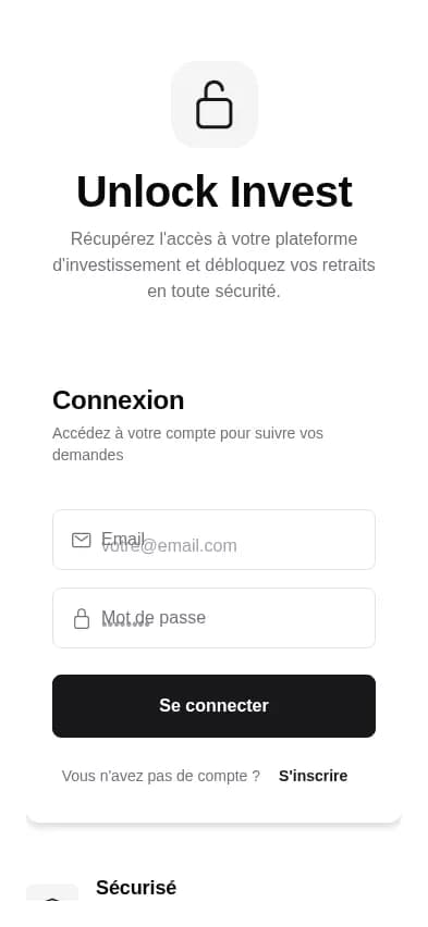 Unlock Invest Mobile