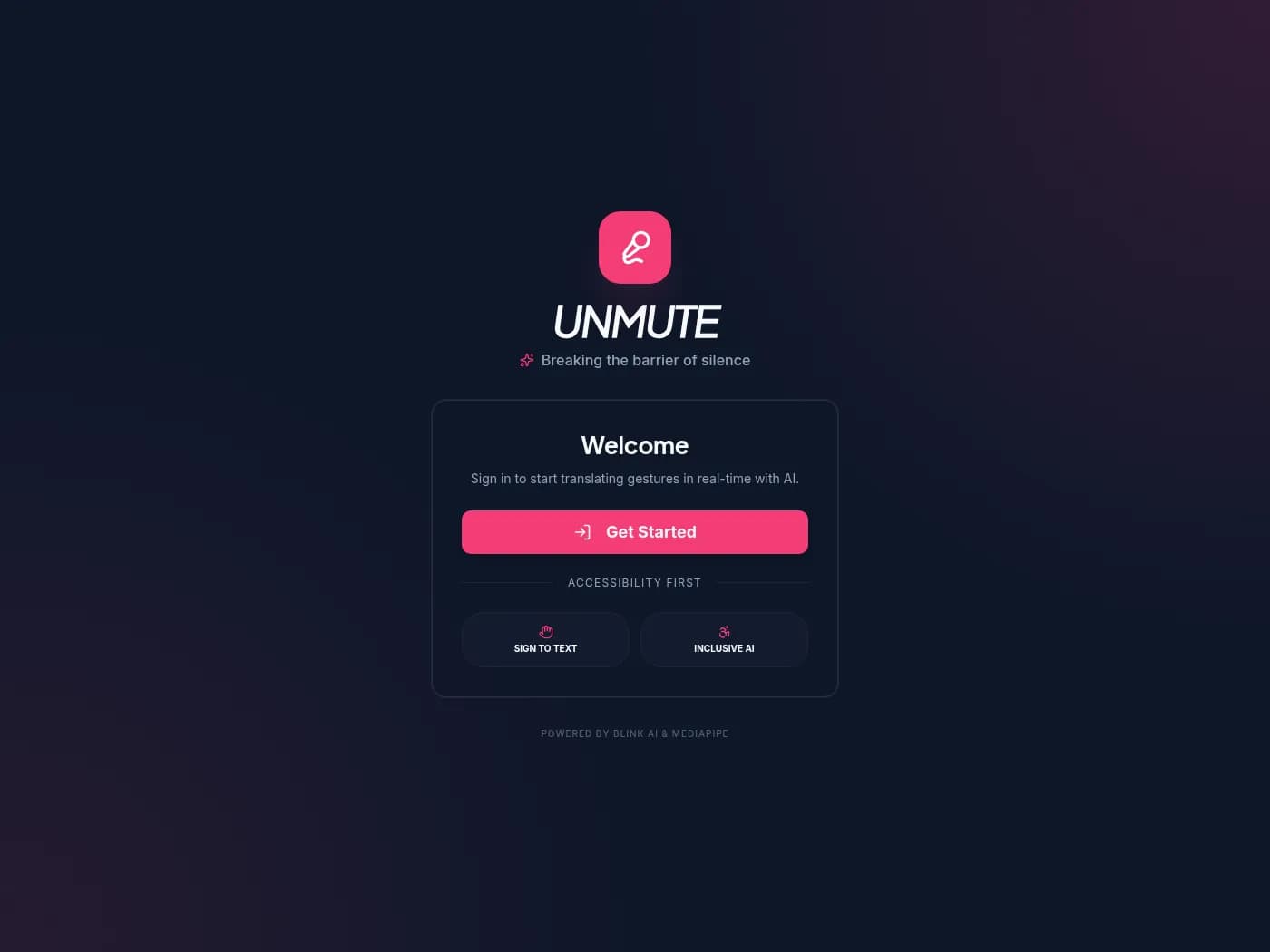 UNMUTE Sign Translator