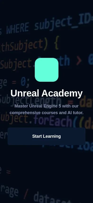 Unreal Academy App