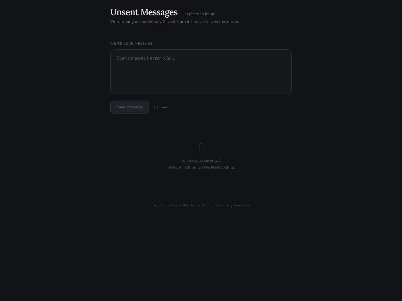 Unsent Messages
