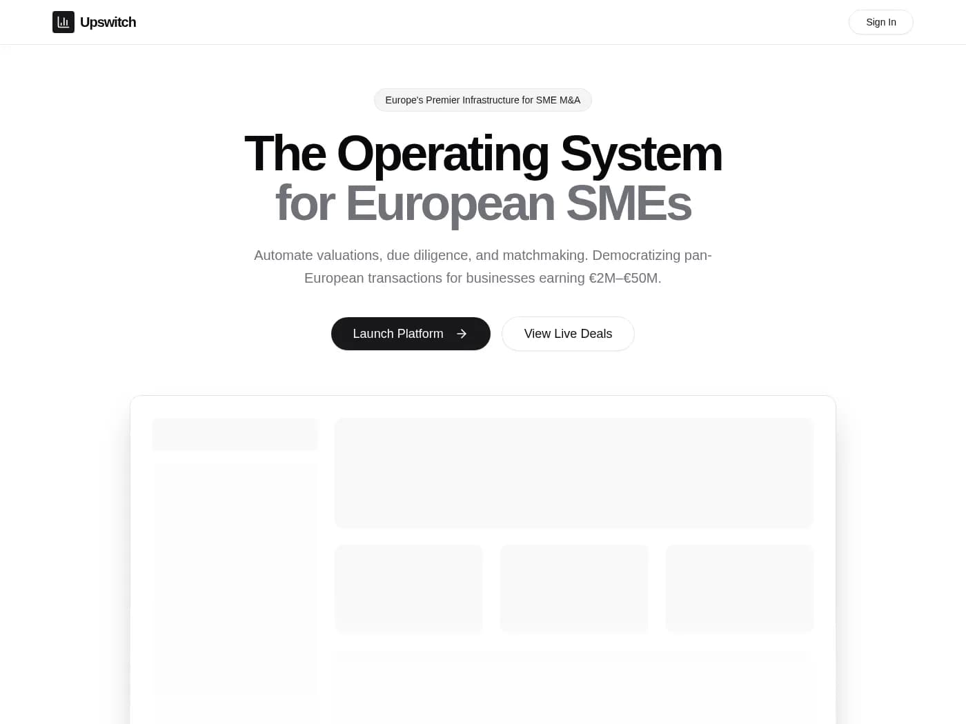 Upswitch M&A OS