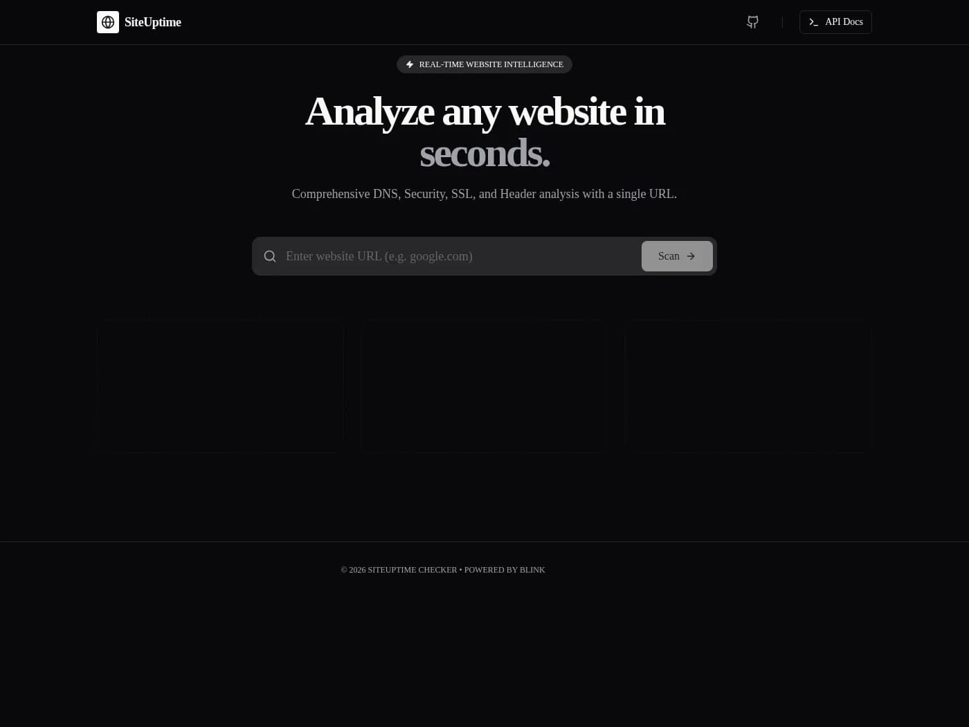 SiteUptime Checker