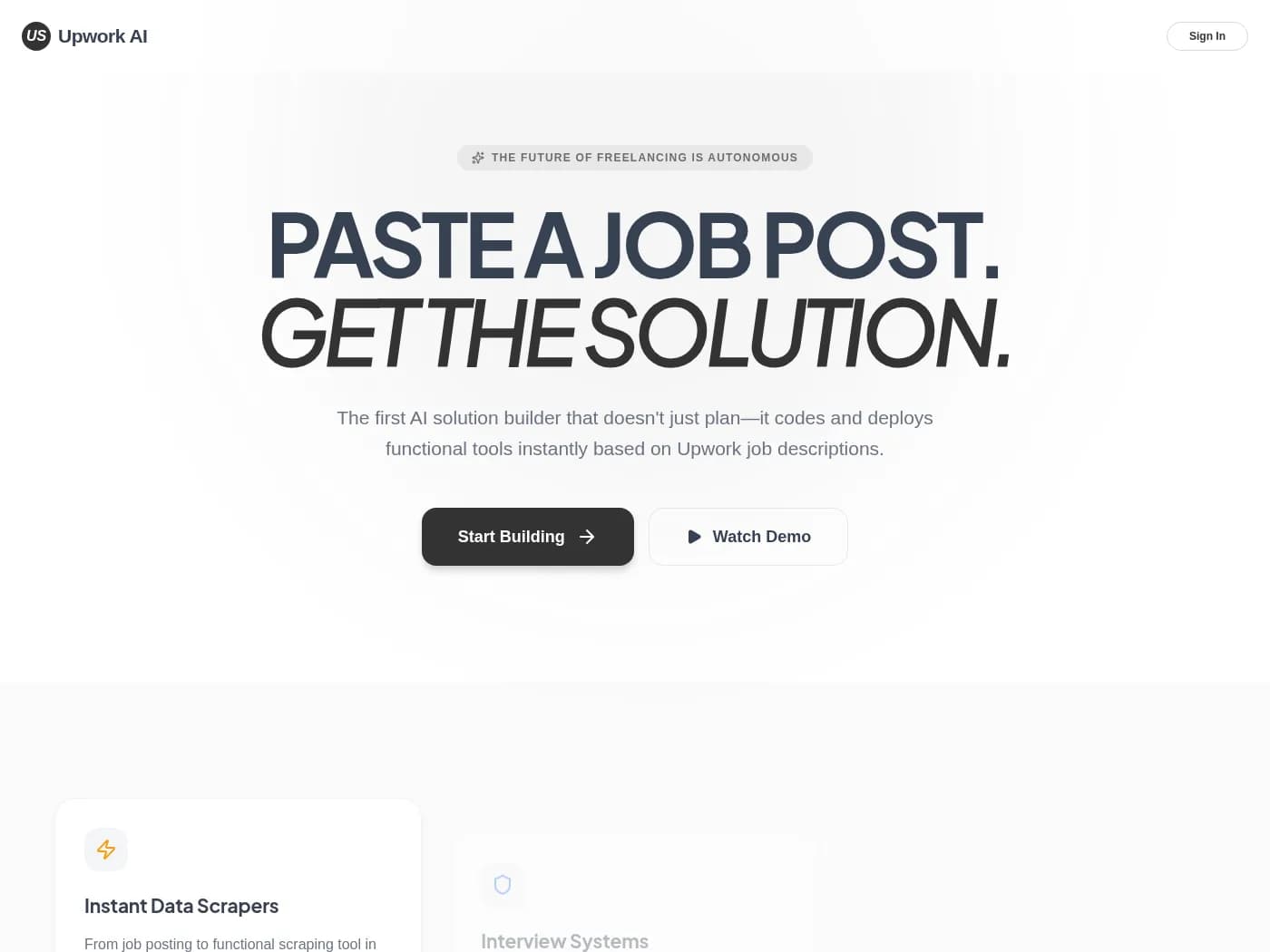 Upwork Solution AI