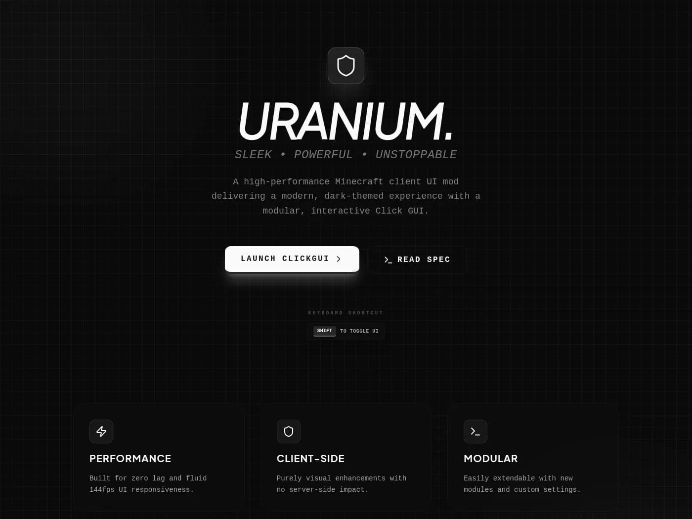 Uranium Client UI Mod