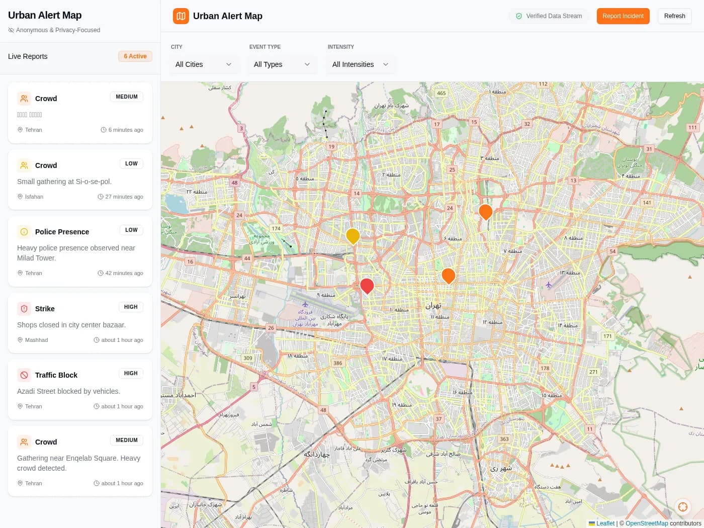 Urban Alert Map