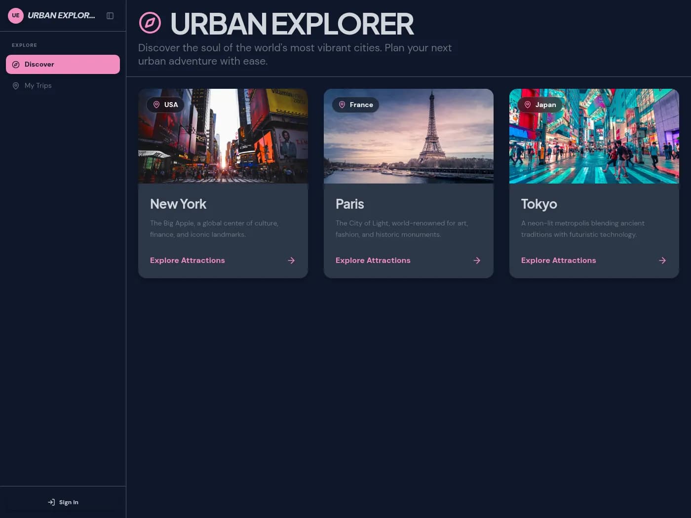 Urban Explorer Hub