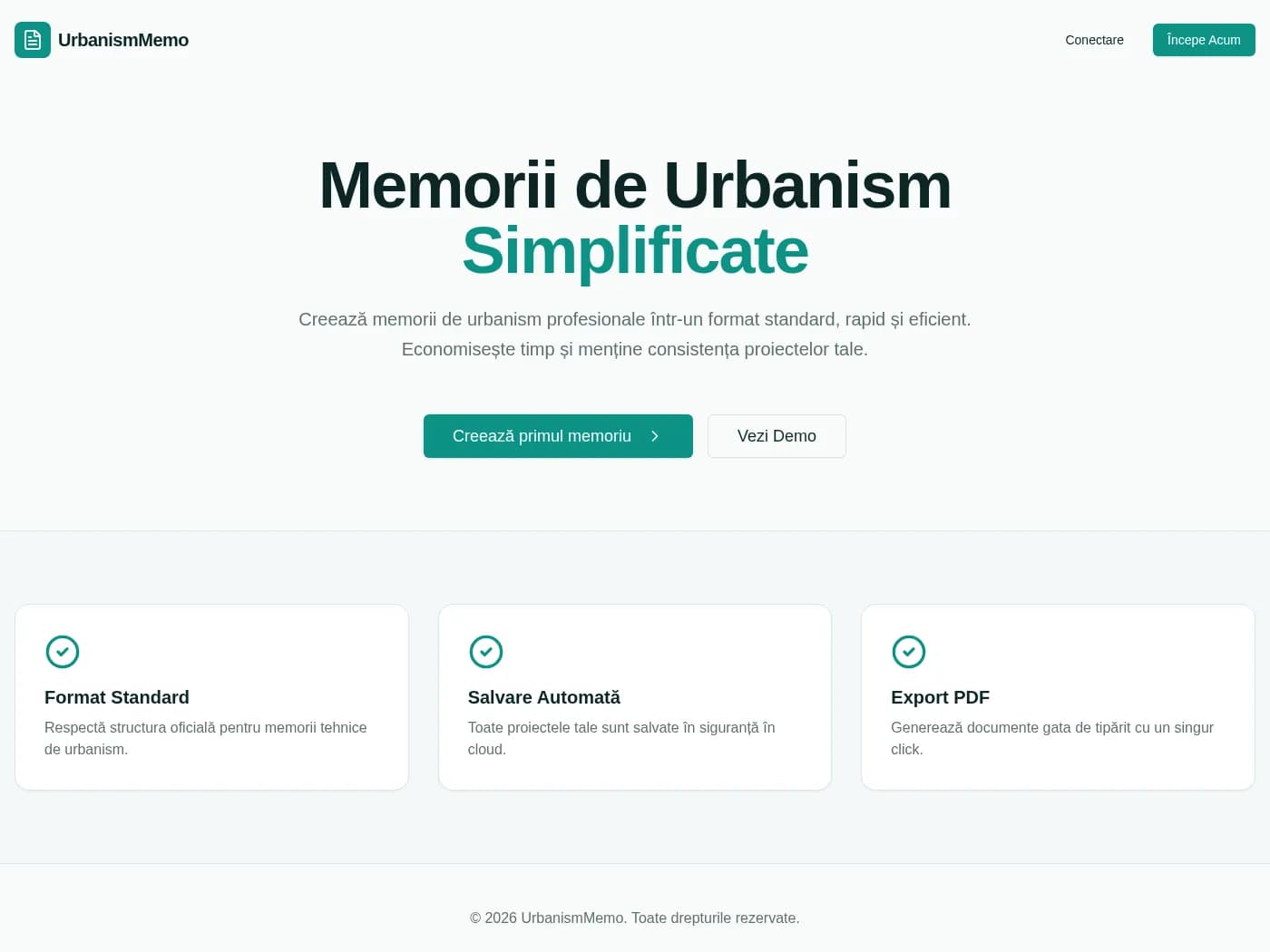 Urbanism Memo Builder