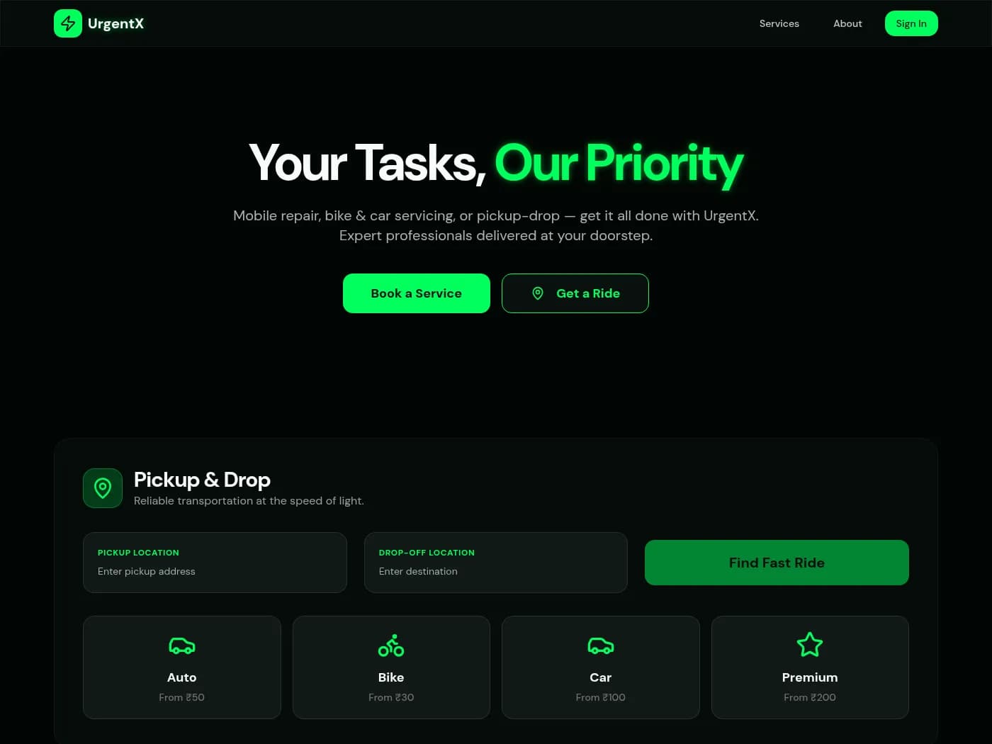 UrgentX Task Services
