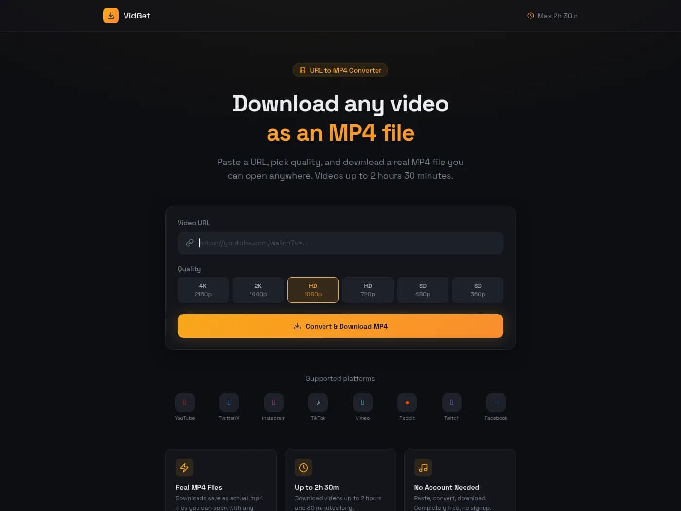 URL to MP4 Converter