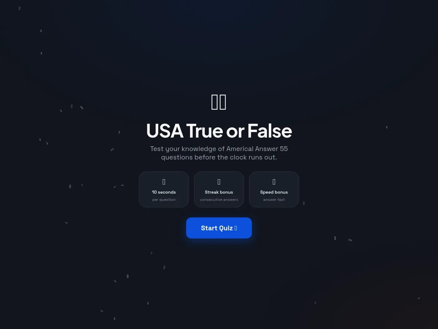 USA True or False Quiz