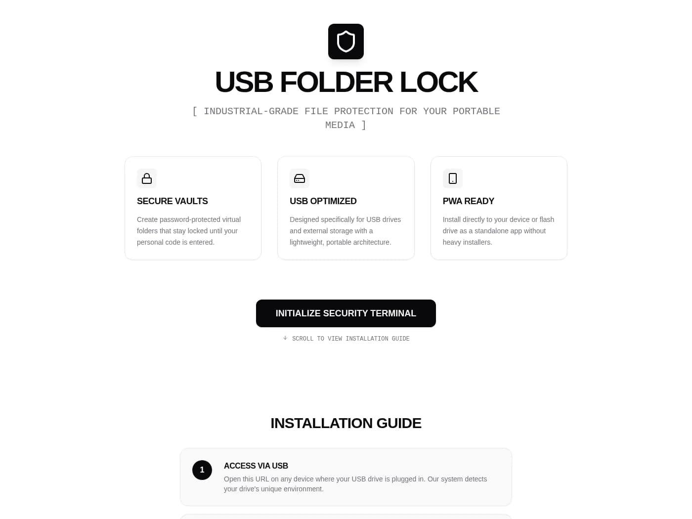 USB Folder Lock