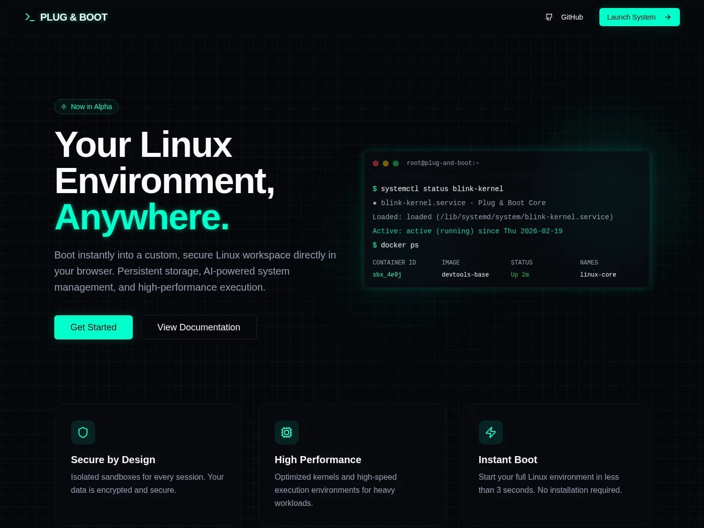 Plug & Boot Linux