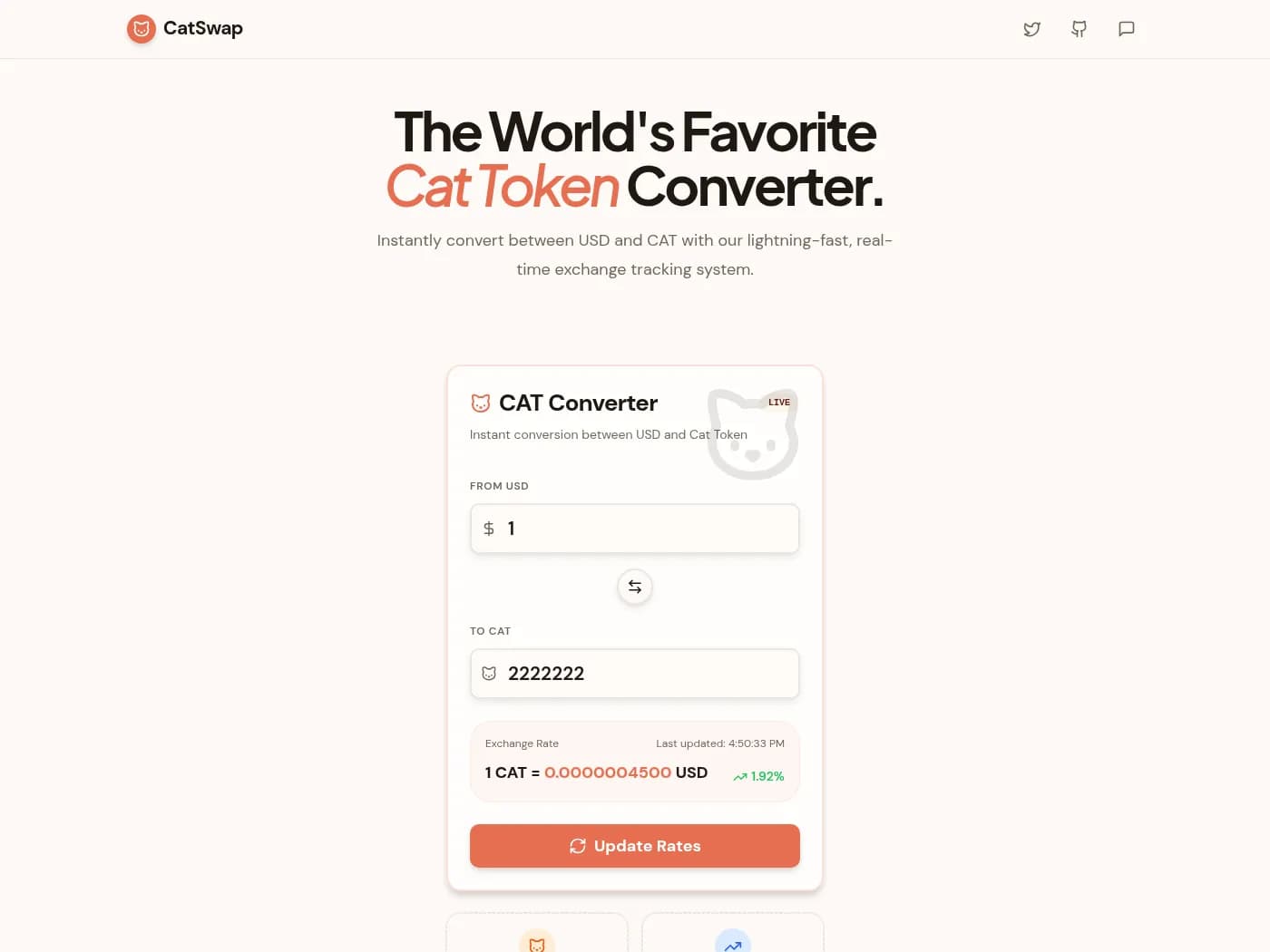 USD/CAT Currency Converter