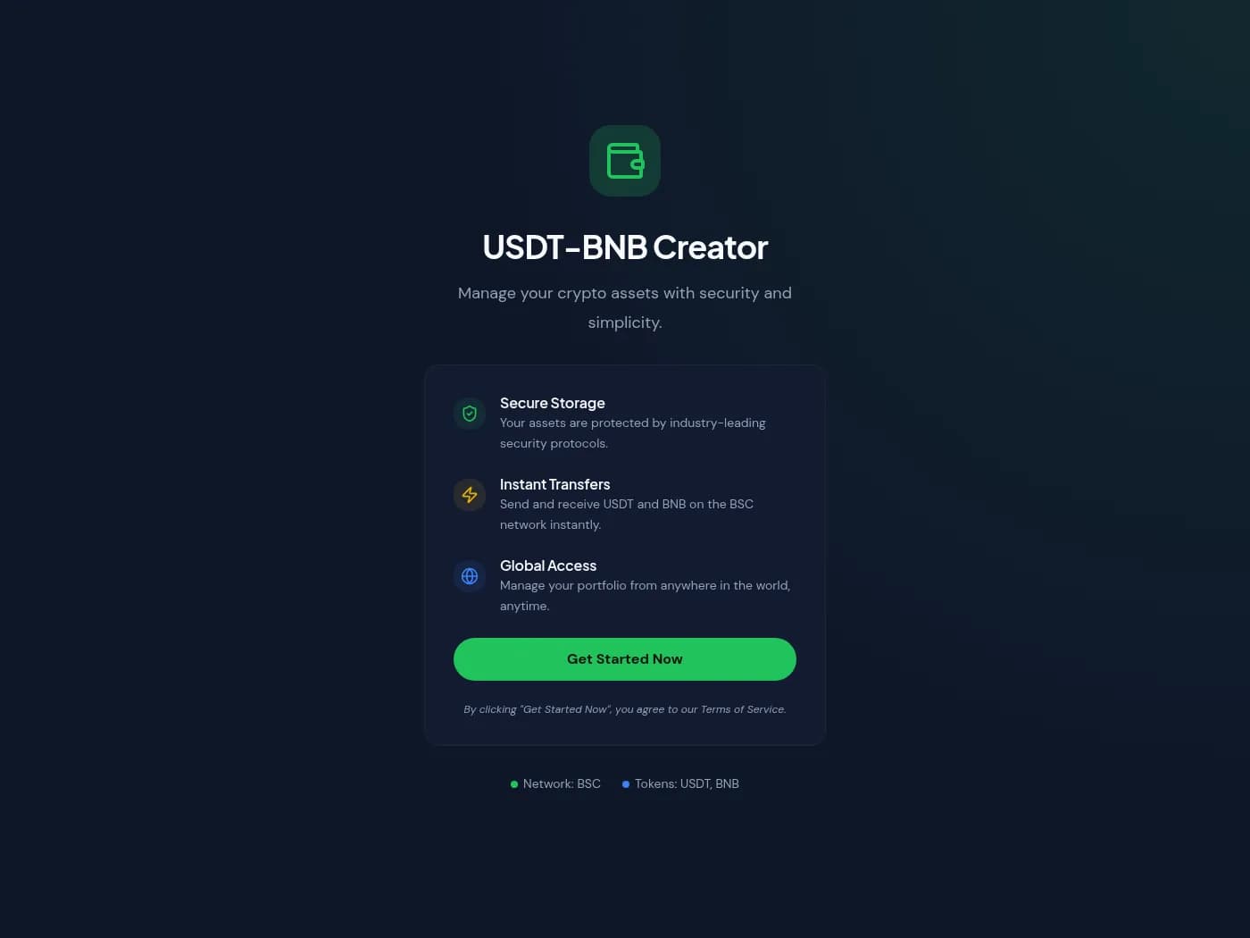 USDT-BNB Creator