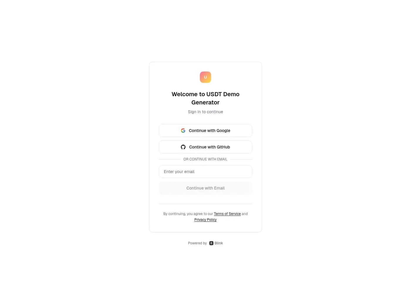 USDT Demo Generator
