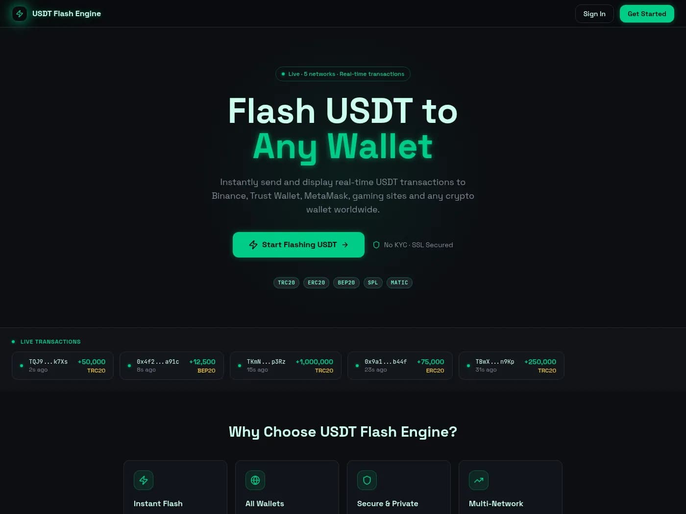 USDT Flash Engine
