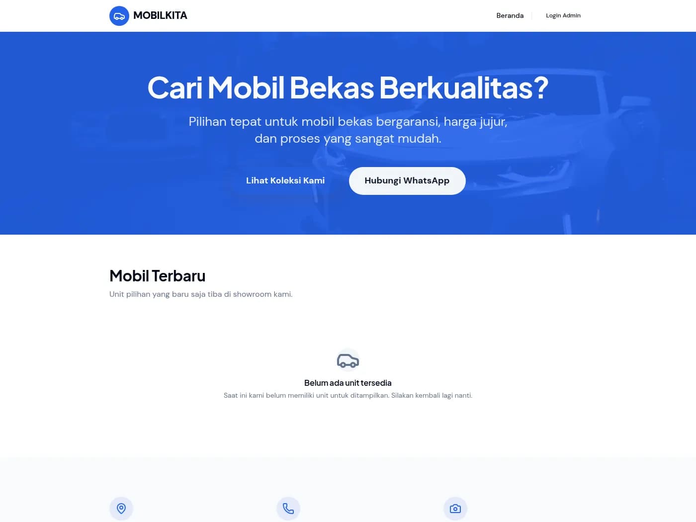 Simple Used Car Showroom