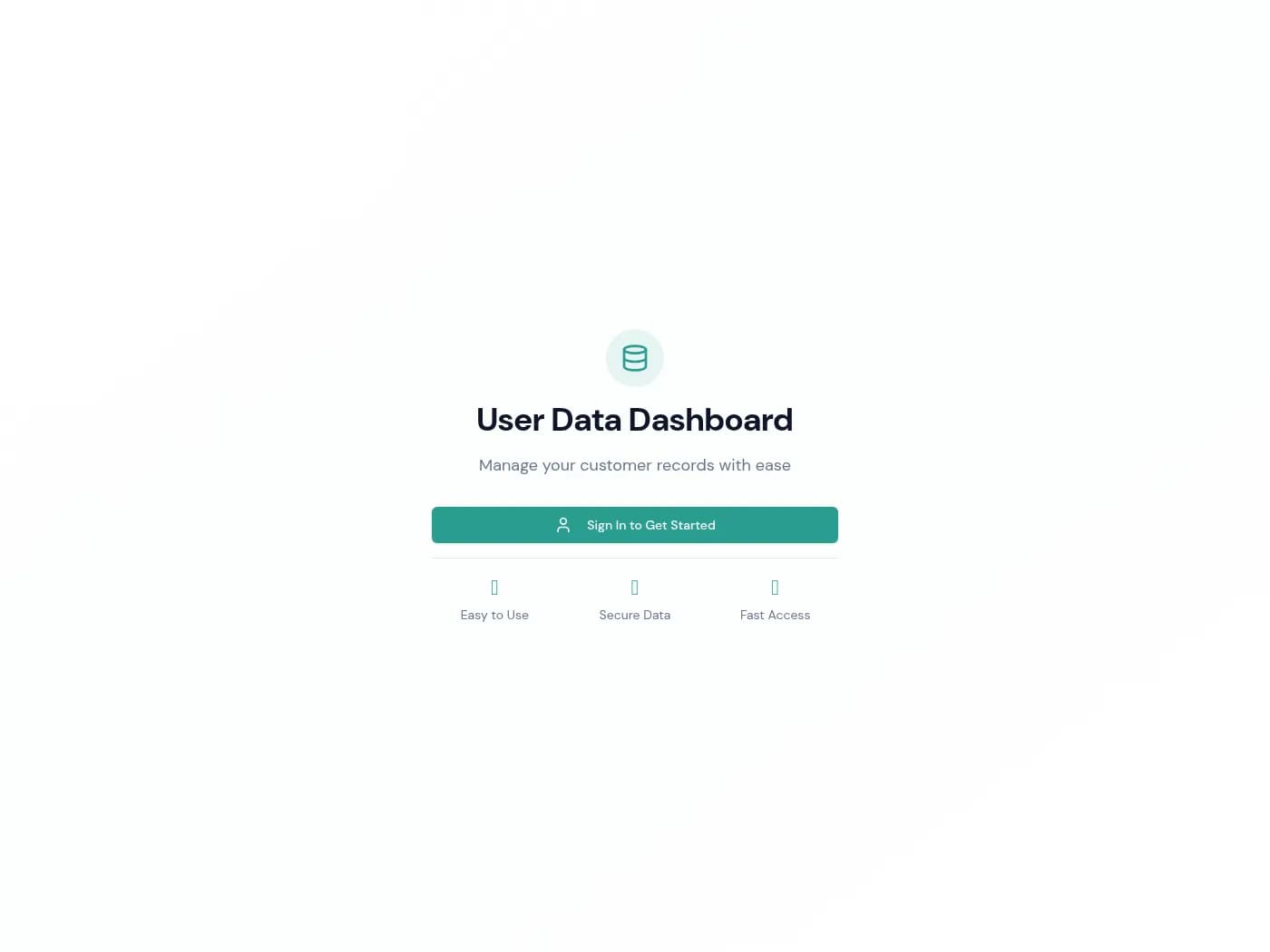 User Data Dashboard