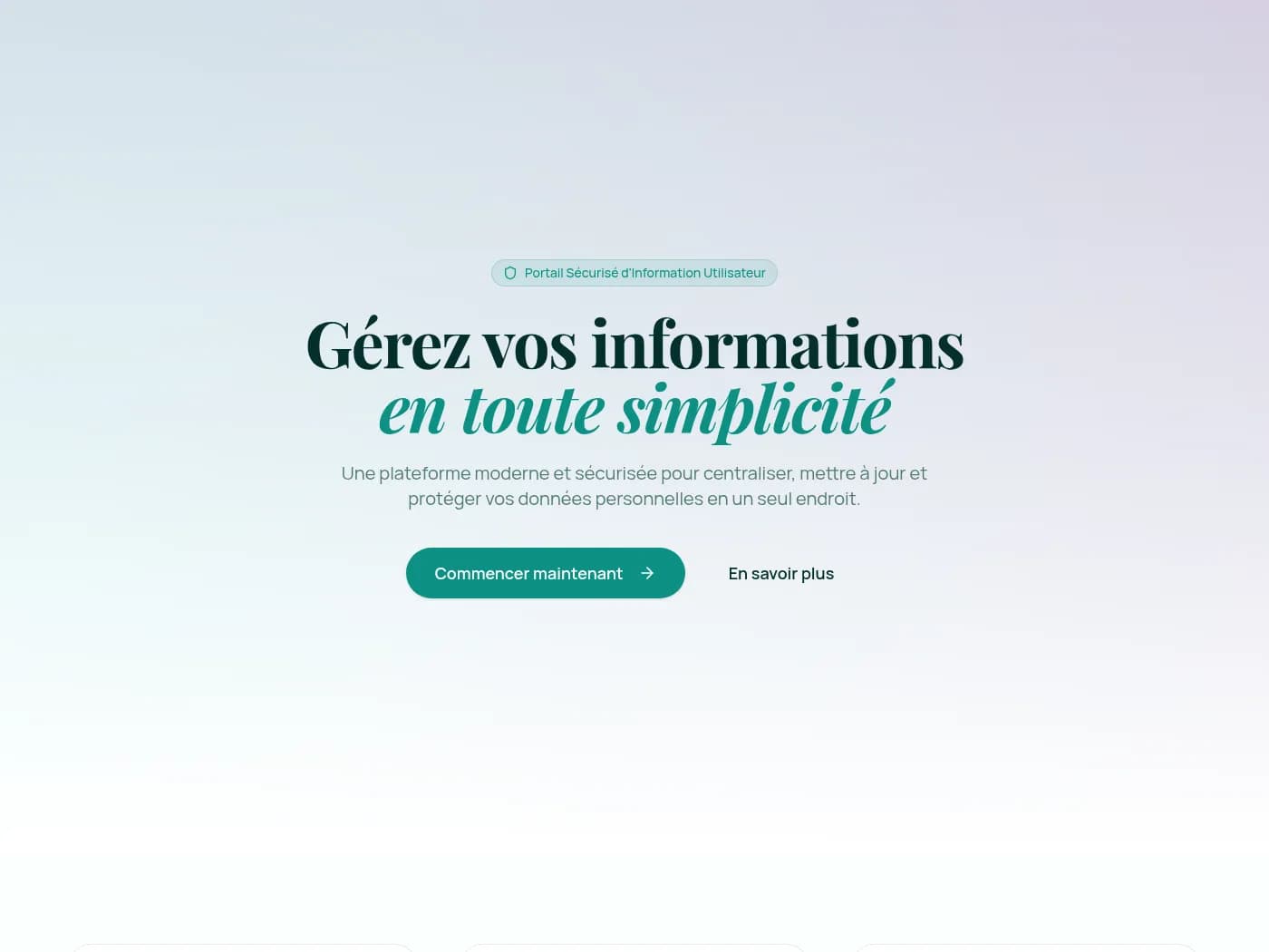 User Info Portal