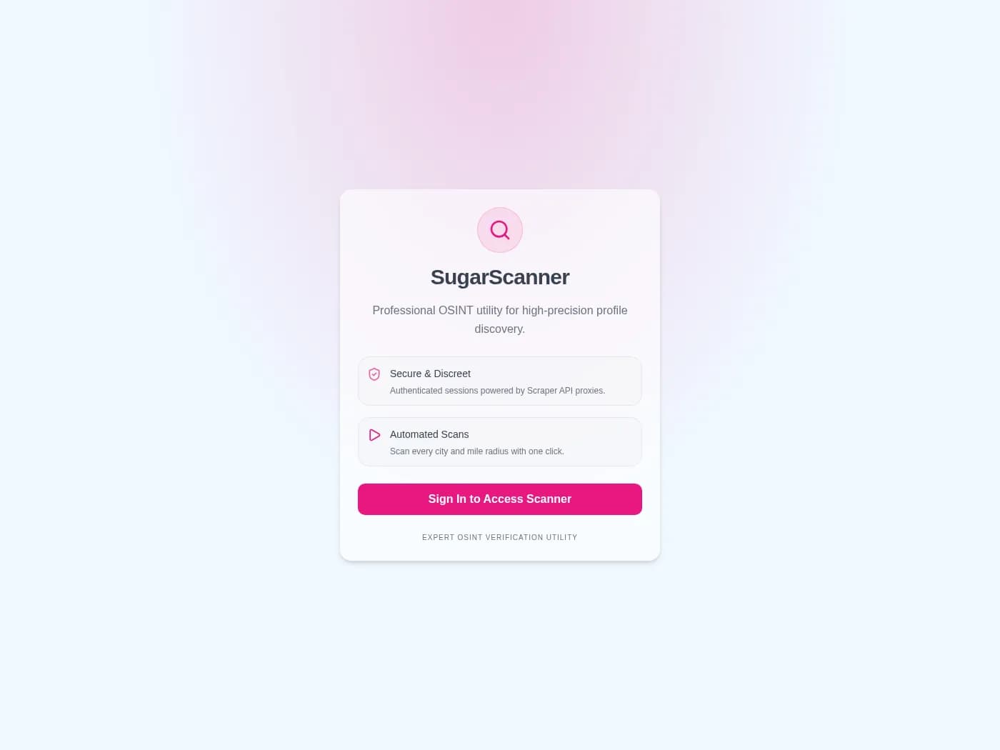 SugarDaddy Username Finder