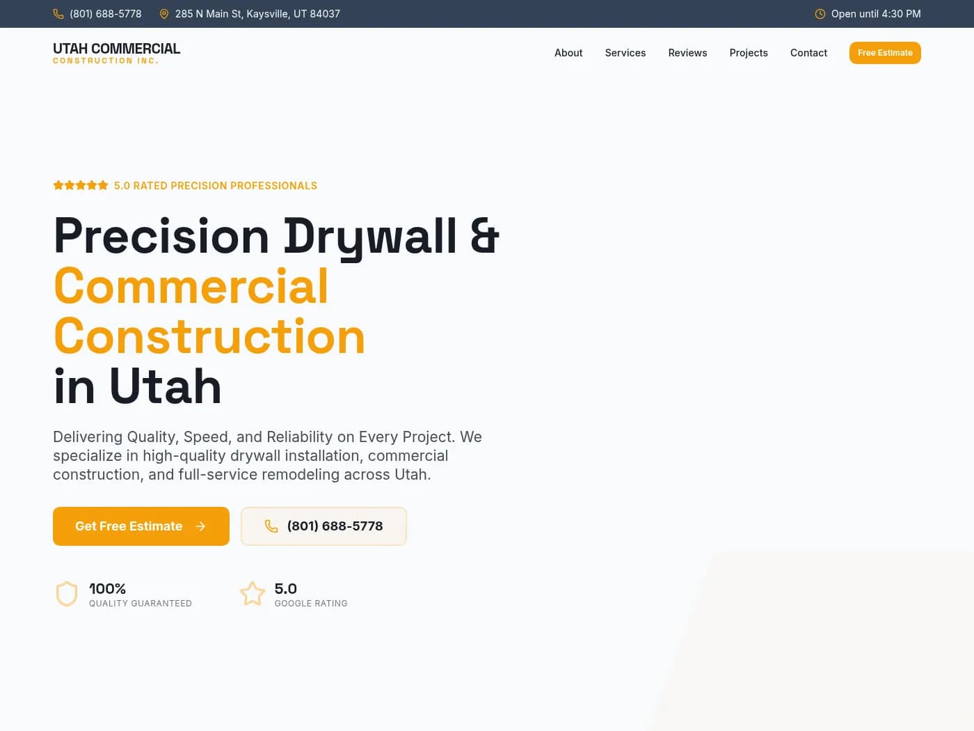Utah Commercial Construction Site