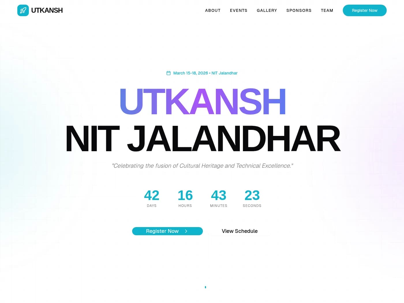 UTKANSH Festival Web Portal