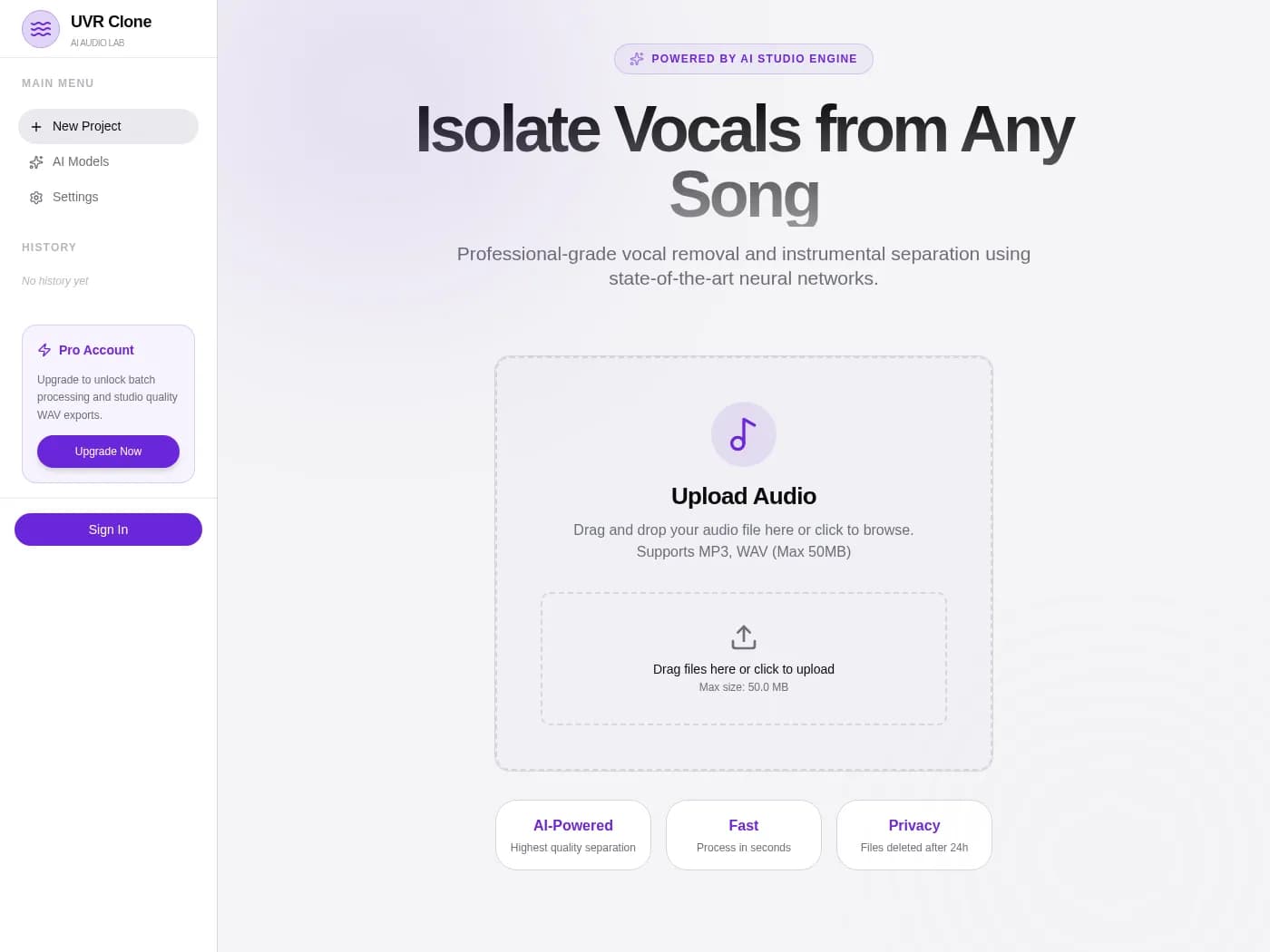 VocalRemover Clone