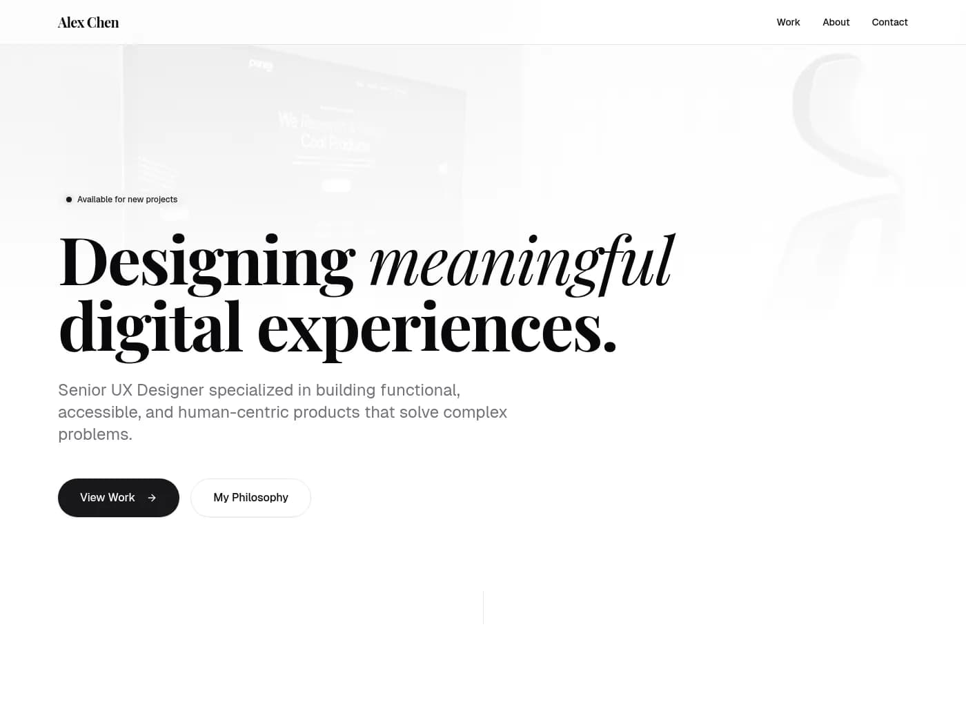 UX Designer Portfolio