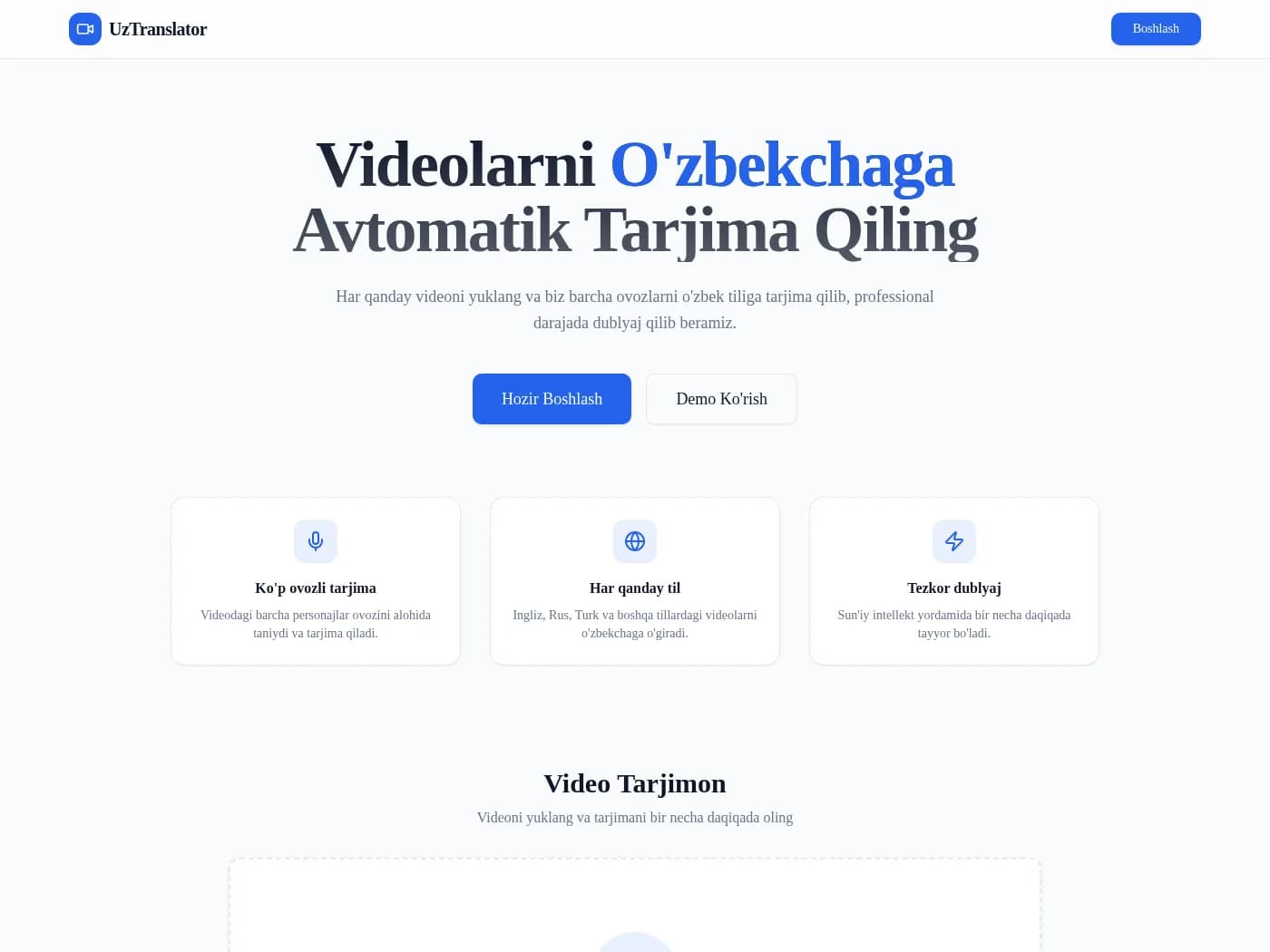 O‘zbek Video Translator
