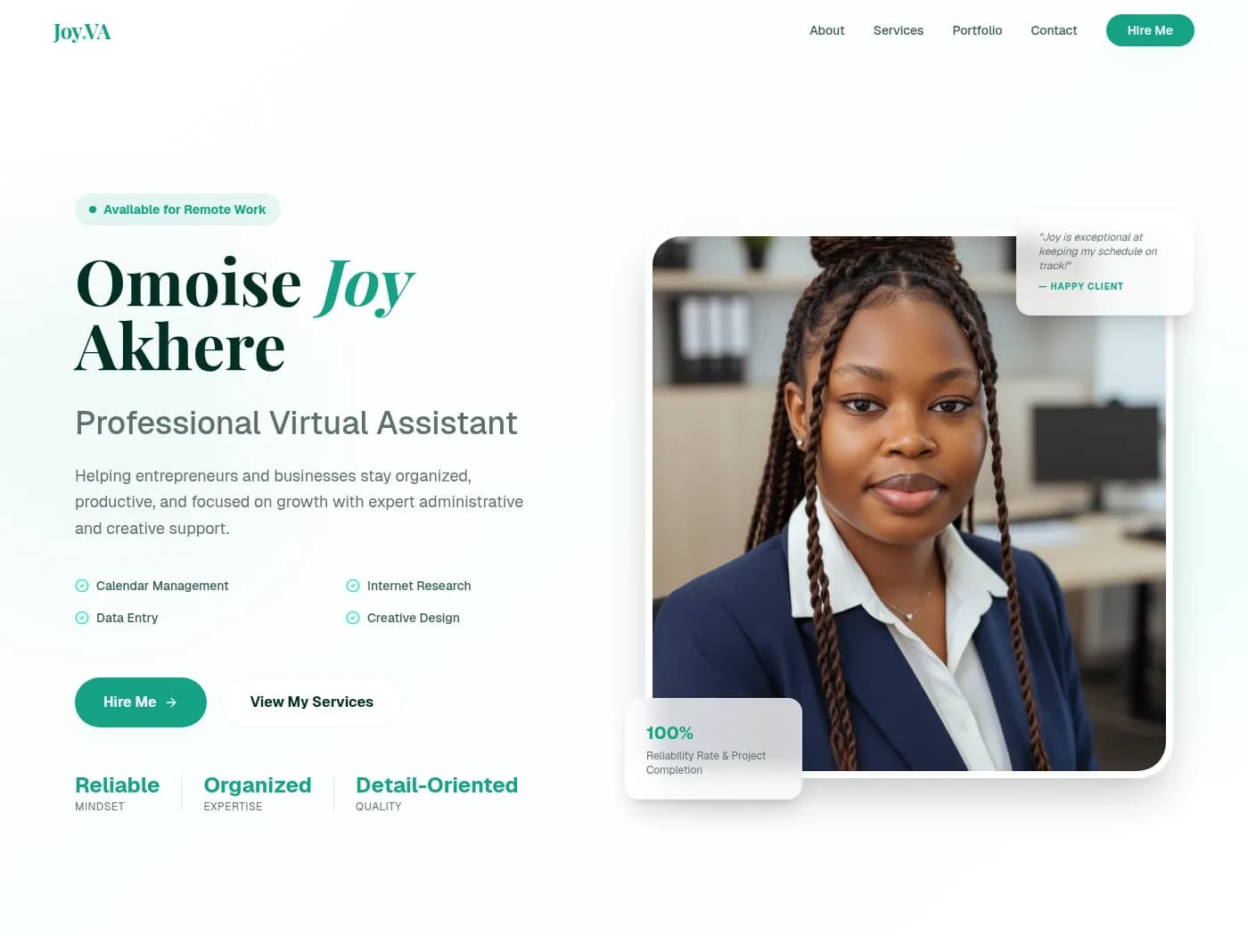 Joy Akhere VA Portfolio