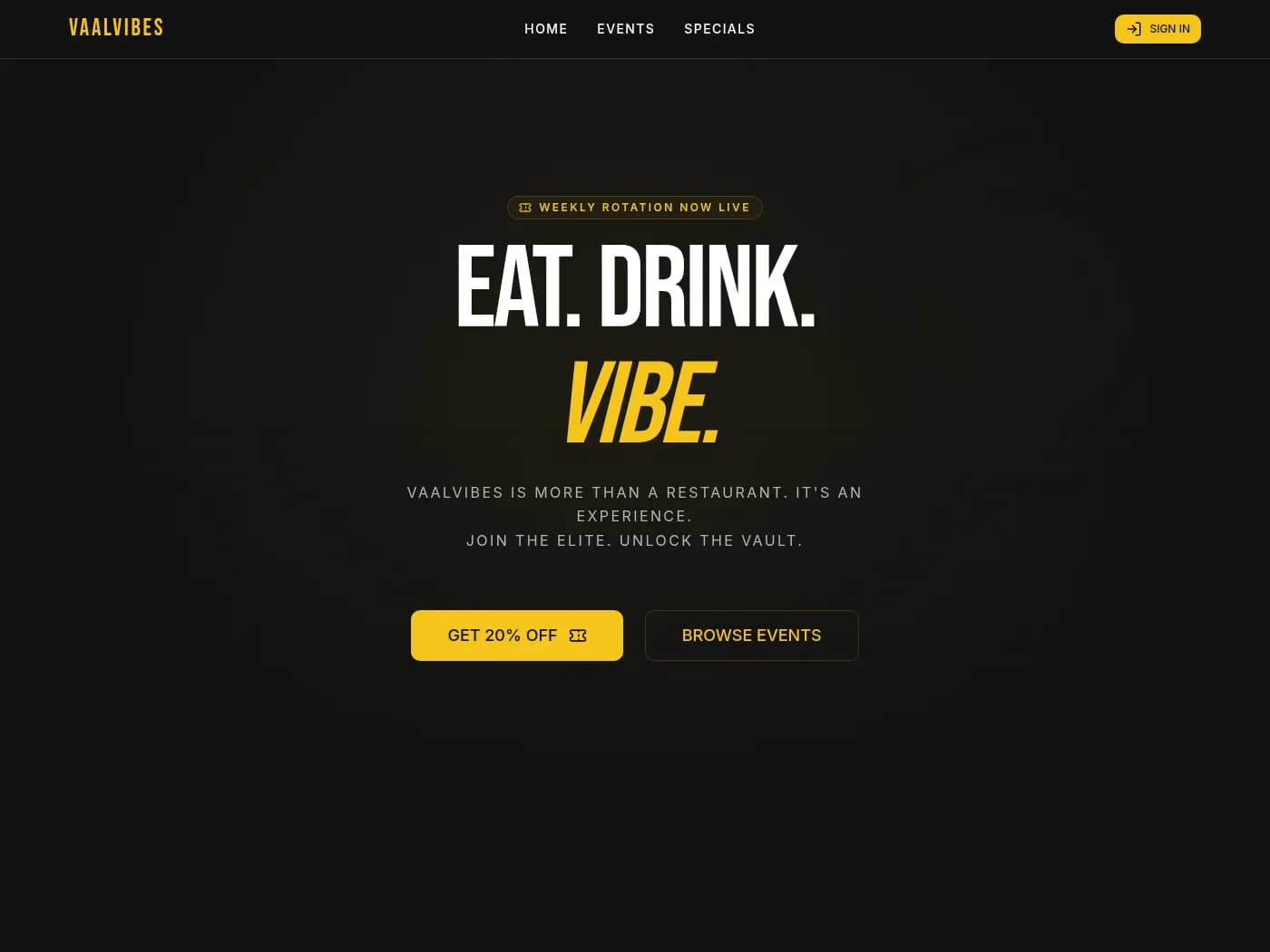 VaalVibes Promo Portal