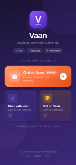Vaan Delivery Super-App