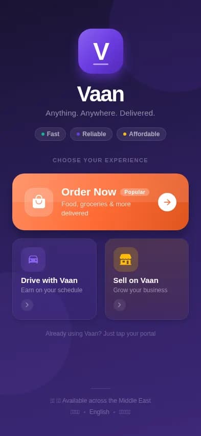 Vaan Delivery Super-App