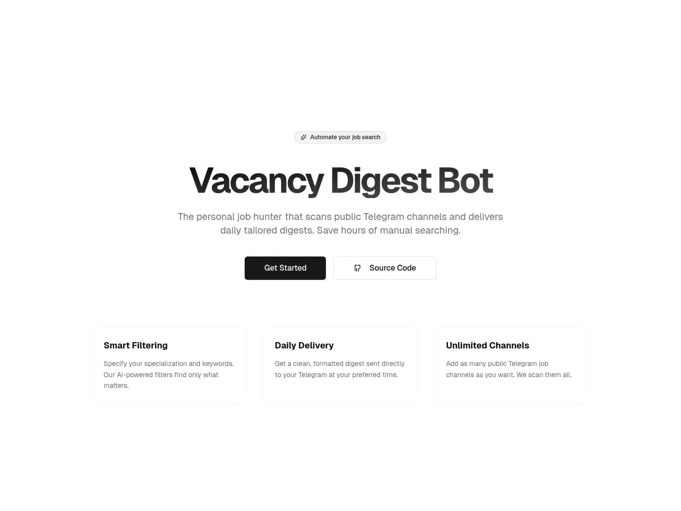Vacancy Digest Bot