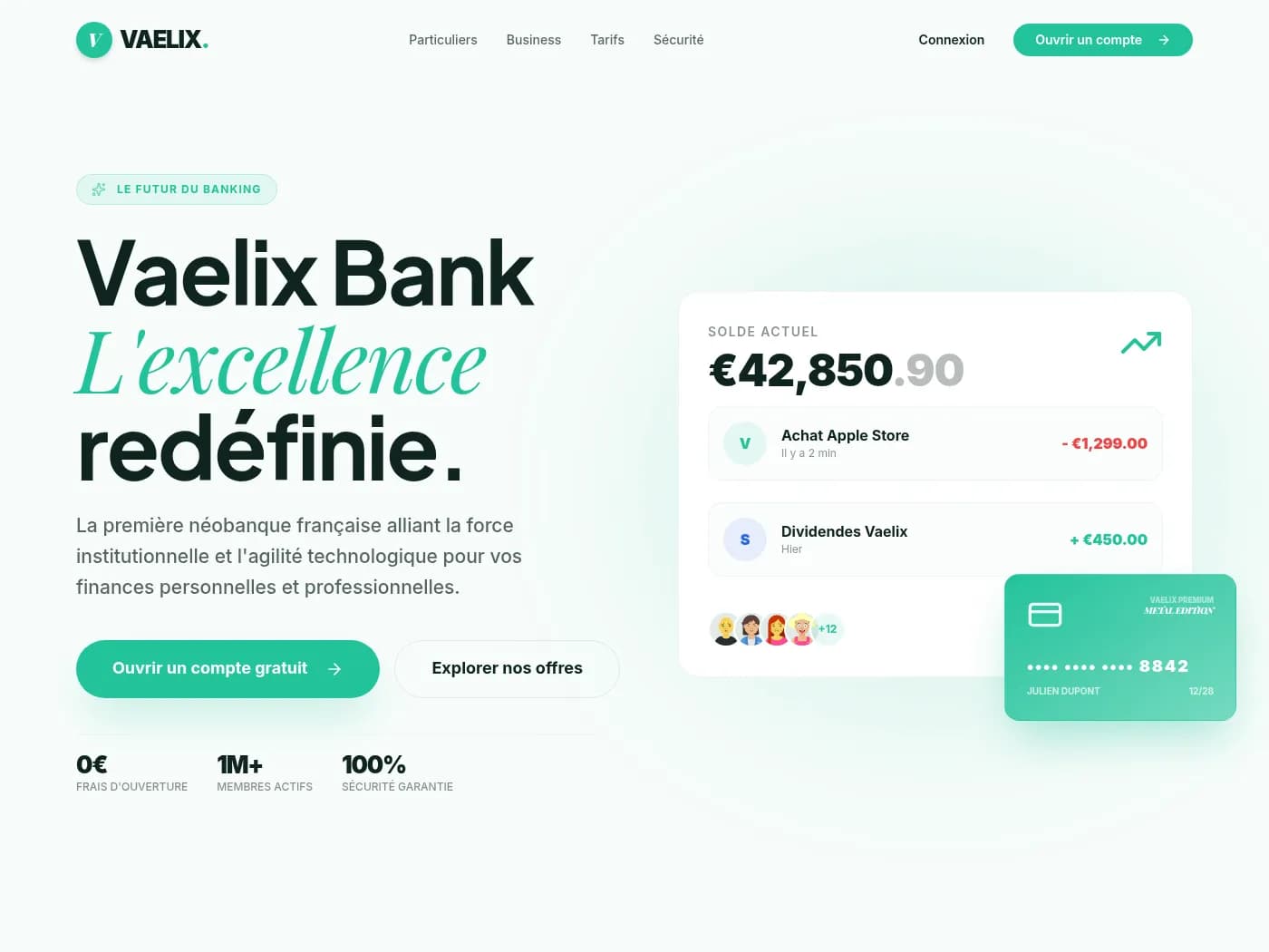 Vaelix Bank Web Portal