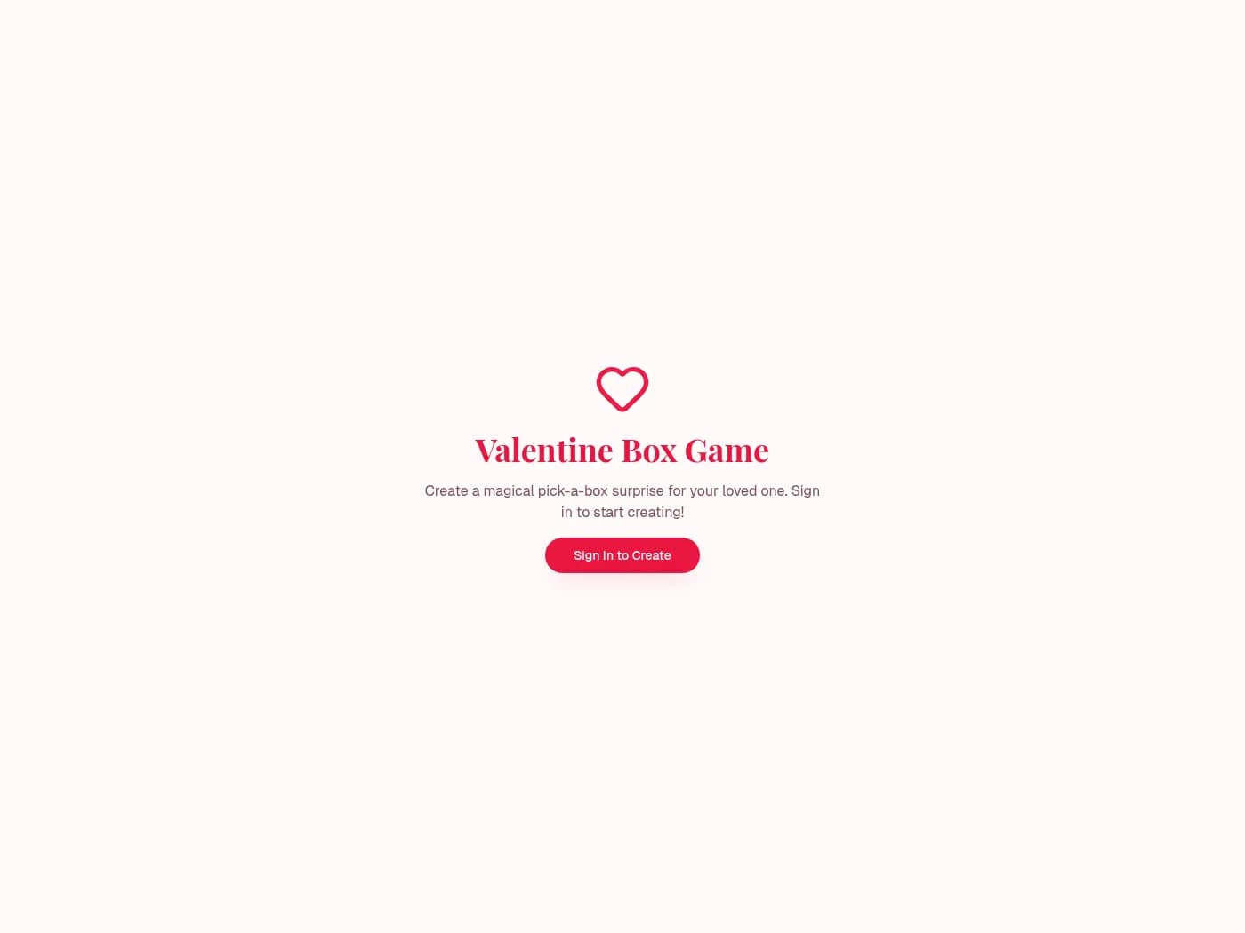 Valentine Box Game
