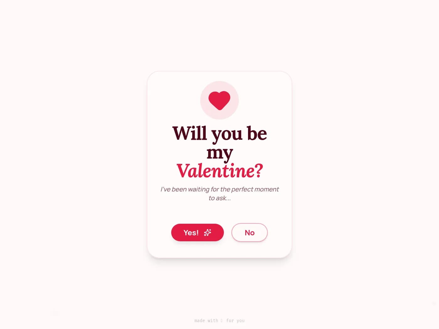 Valentine Buddy App