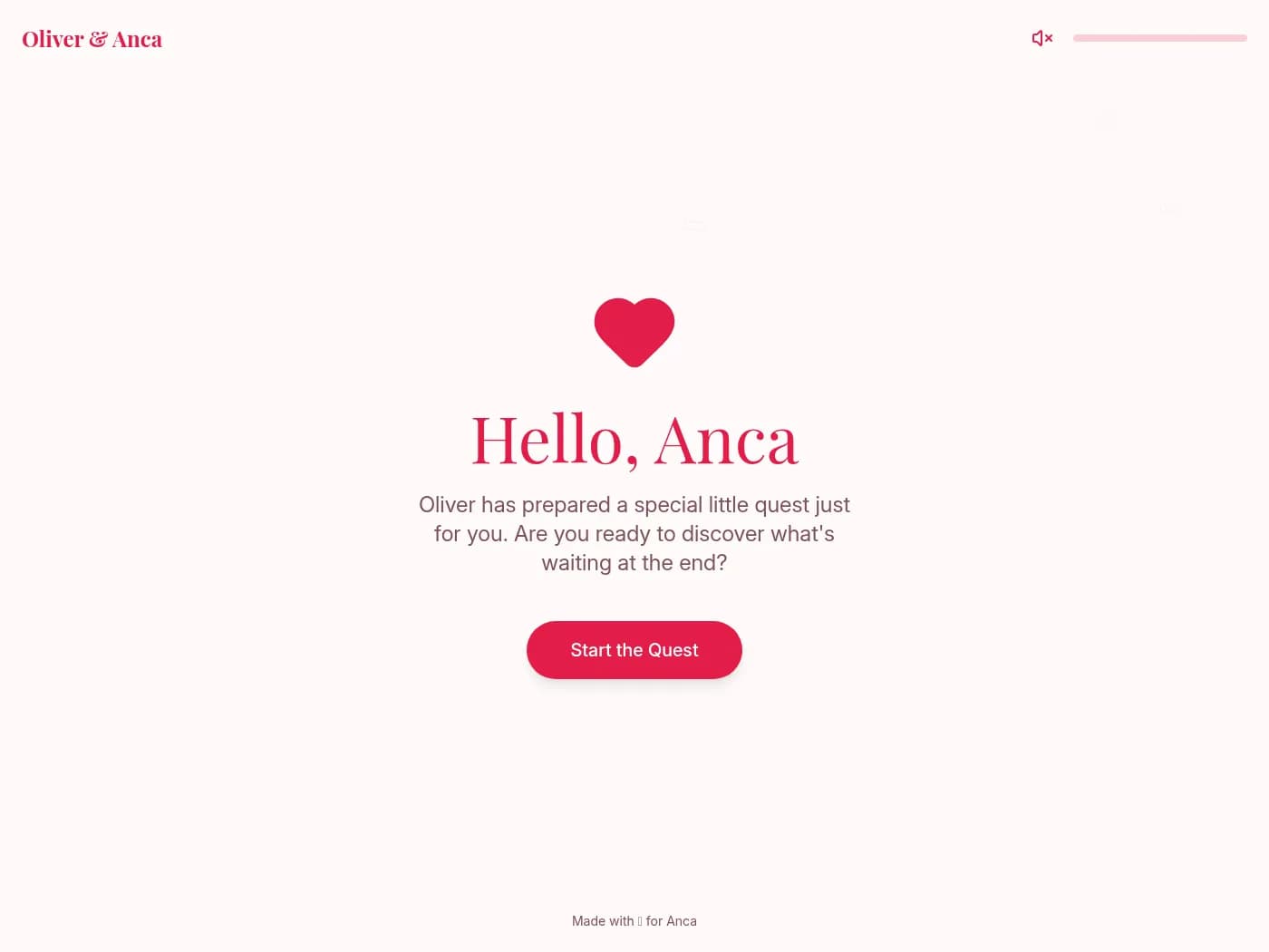 Valentine Quest for Anca