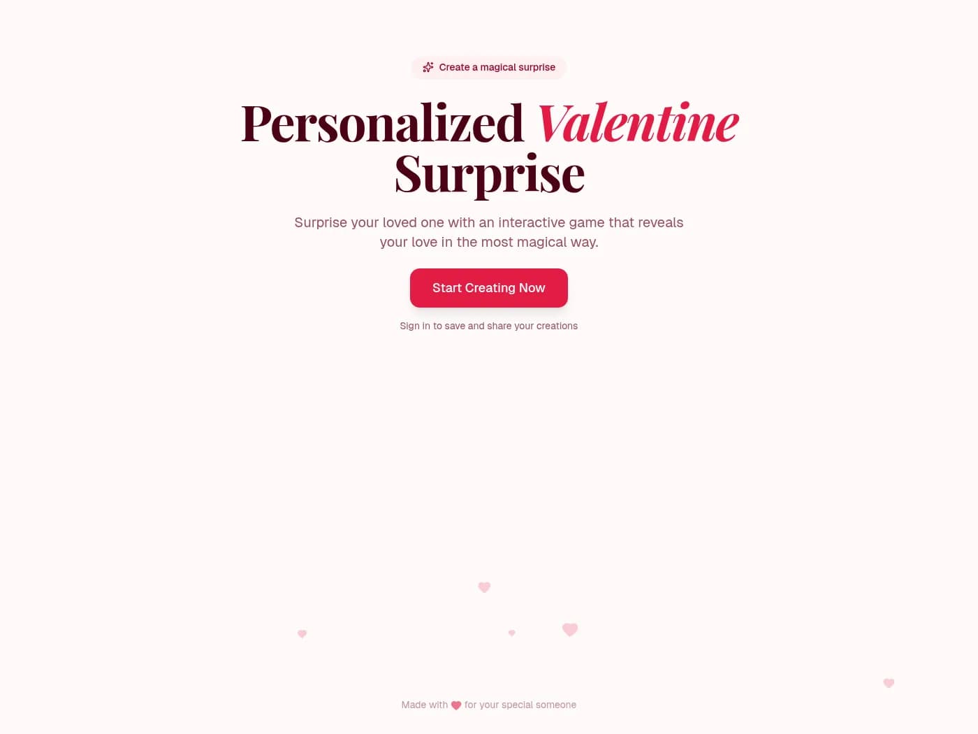 Valentine Game Surprise