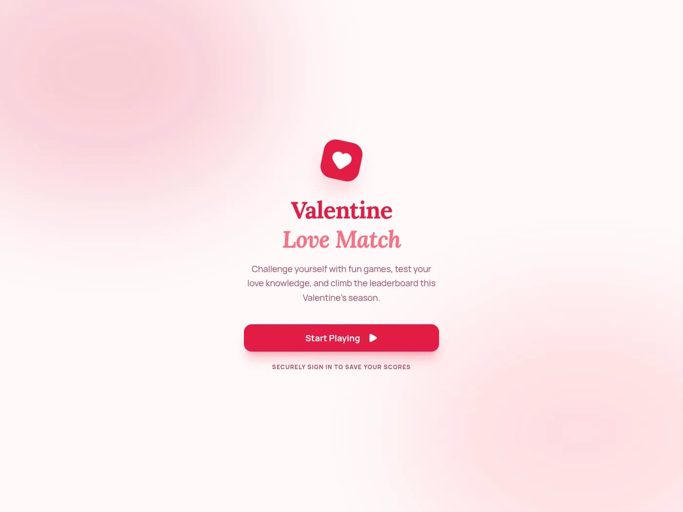 Valentine Match Game