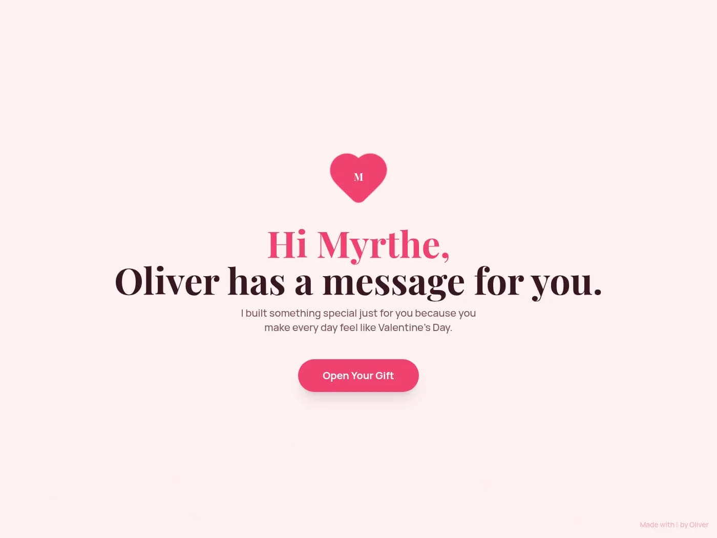 Valentine Game for Myrthe