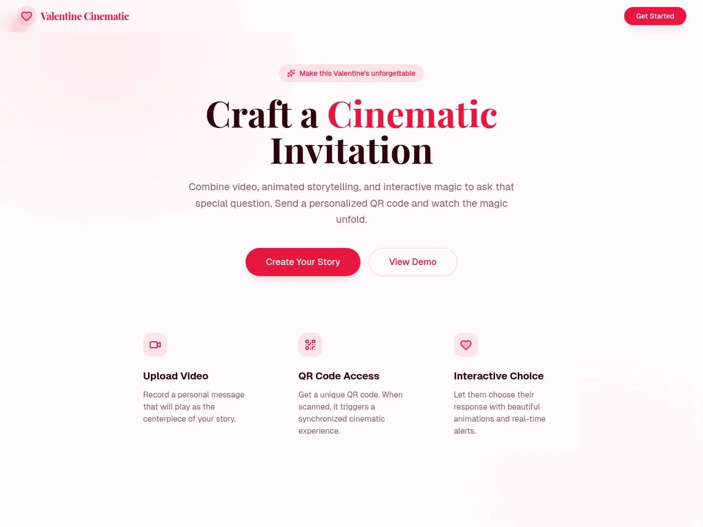 Valentine Cinematic Invitation
