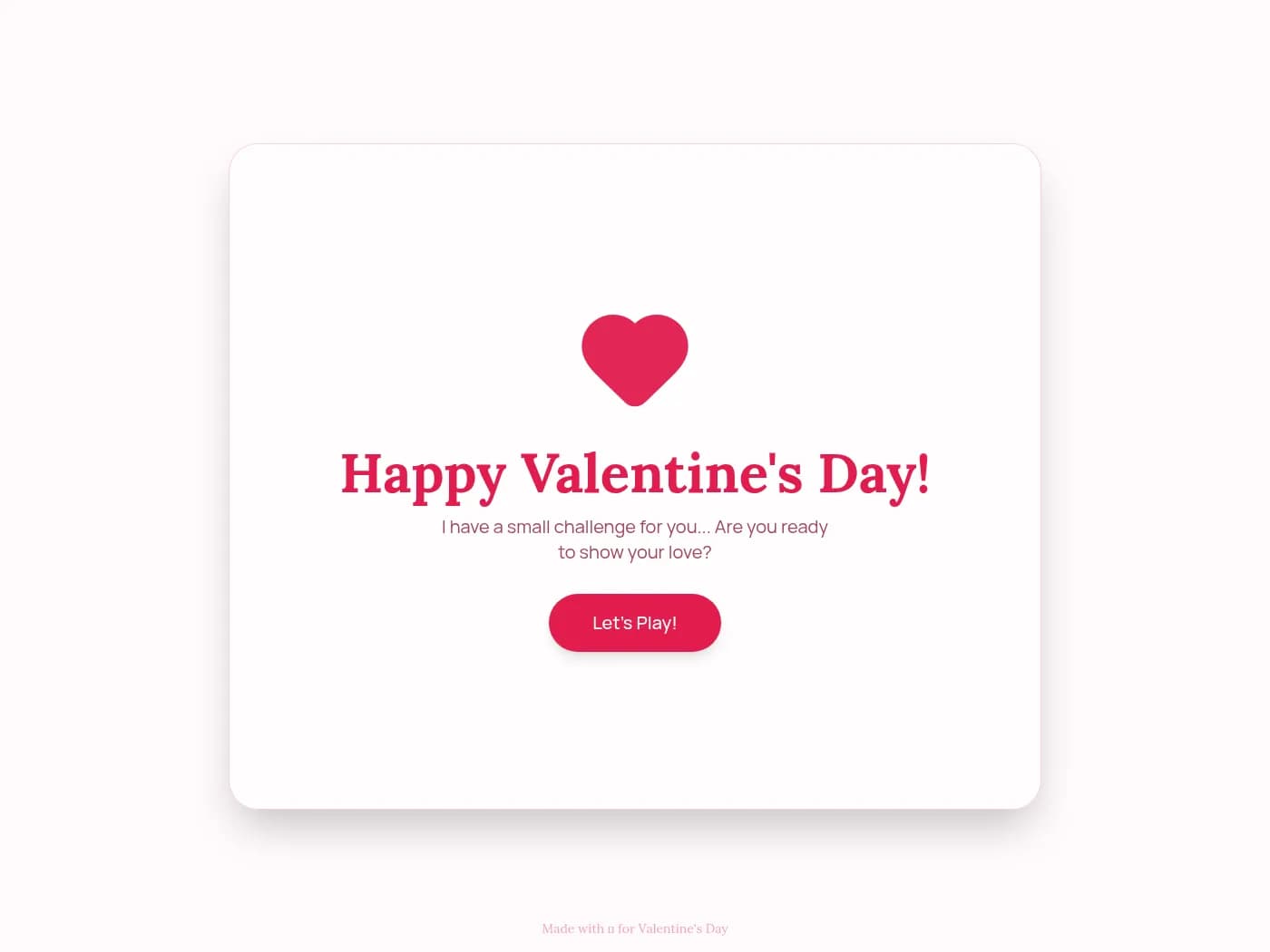 Valentine Kiki Game