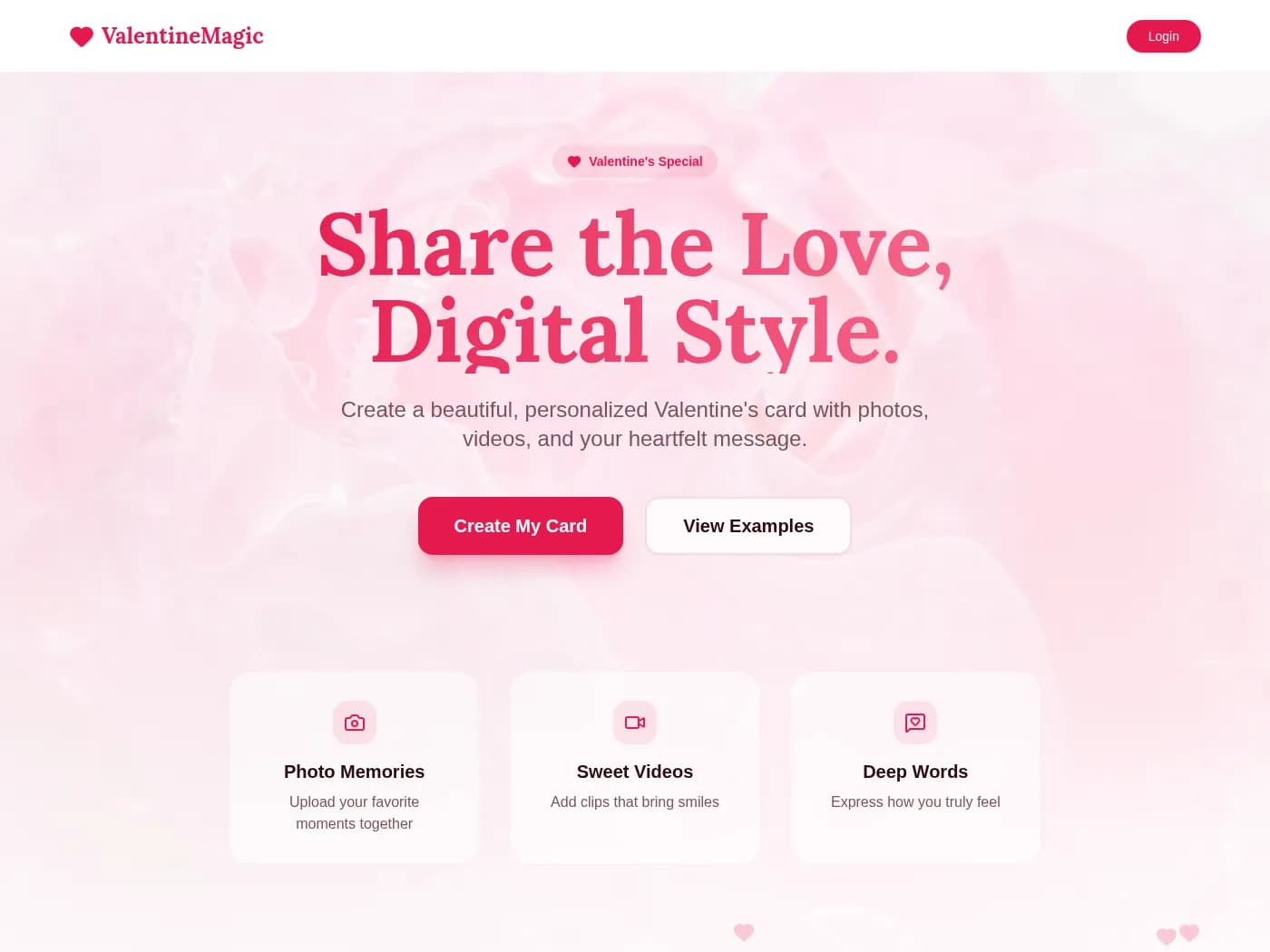 Valentine Media Card
