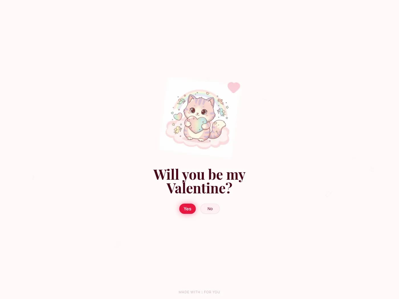 Valentine Yes Site
